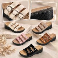 China Ripple Footbed Slides with Triple Buckles | Source Factory Supply for sale