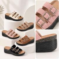 China Ripple Footbed Slides with Triple Buckles | Source Factory Supply for sale