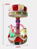 China Coin Operated Carousel Kiddie Ride Horse Game Machine 230V OEM for sale