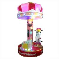 China Amusement Park Mini Carousel Kiddie Ride Horse Machine For Children 110KG Load for sale