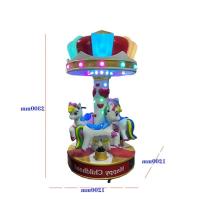 China Amusement Park Mini Carousel Kiddie Ride Horse Machine For Children 110KG Load for sale