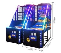 China Indoor Electronic Coin Operated Arcade Basketball Machine 150KG For Home for sale