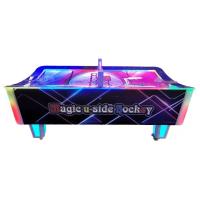 China Plastic Coin Operated Curved Arcade Air Hockey Table machine Video Games Simulator for sale