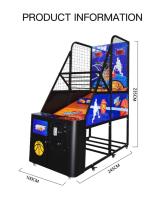 China Mini Coin Operated Arcade Basketball Machine For Amusement Game Center for sale
