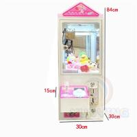 China 1 Player Mini Claw Crane Machine with Metal Acrylic Plastic and Bill Acceptor for sale