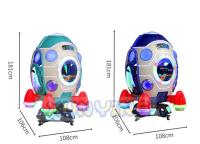 China US PLUG Indoor Coin Operated Kiddie Ride MP5 Rocket Swing Car Game Machine for Amusement Game Center for sale