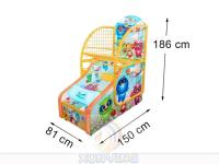 China Adventureland Coin Operated Kiddie Ride Street Basketball Shooting Boxing Game 1 Player for sale