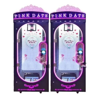 China Amusement Game Center Pink Date Cut Prize Machine Coin Operated Big Toy Gift Vending for sale