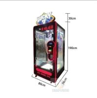 China Age 3 Years Plastic Coin Operated Games Machine Push Cut Prize Games Big Toy Crane Claw Pink Date Machine for sale