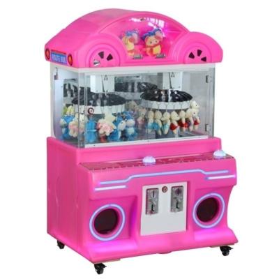 China Customized 110V/220V Coin Operated Mini Claw Machine 2 Players Lucky Planet Clip Prize Machine for sale