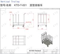 China Industrial Vertical Grey Storage Trolley With Silent Casters For Noise Reduction for sale