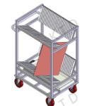 China Aluminum Tube Industrial Trolley Water Wheel Economical Vertical Trolleybus for sale