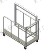 China Vertical Trolleybus Industrial Trolley With Aluminum Tube Zero Electrolytic Corrosion for sale