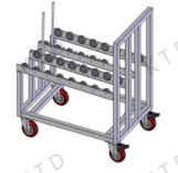 China SUS304 201 Industrial Trolley Vertical Trolleybus Aluminium Tube Edger Pickup Truck for sale