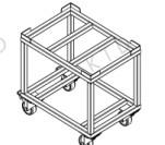 China Industrial Turtle Trolley Aluminum Tube Made Of Vertical Trolleybus for sale