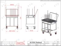 China Industrial Finish Product Cleaning Trolley Cart With 4