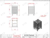 China Inner Core Square Stainless Steel Storage Trolley With 4