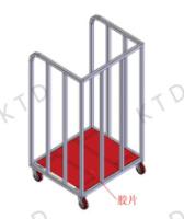 China Flexible Slip Sheet Industrial Storage Trolley With 4