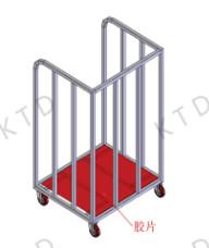 China Flexible Slip Sheet Industrial Storage Trolley With 4