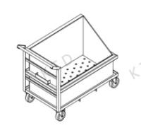 China Industrial SUS304 Water Tank Trolley With 6'' Casters Transportation Trolley for sale