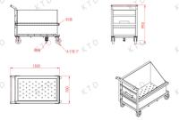 China Industrial SUS304 Water Tank Trolley With 6'' Casters Transportation Trolley for sale