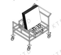 China Stainless Steel Stack PIN Trolley With 6'' Silent Casters for sale