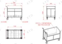 China SUS304 Filter Transport Trolley With 6