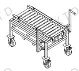 China AGV Temporary Industrial Storage Trolley With 6