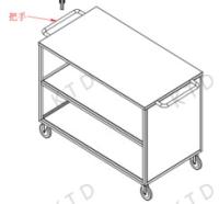 China Flexible Platform Truck Trolley Stainless Steel Storage Trolley With 6