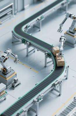 China pace-Saving Curved Belt Conveyor Line for Seamless Product Flow in Assembly for sale