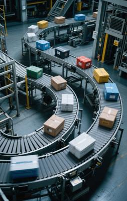 China Electromechanical Assembly Line Belt Conveyor with PVC Conveyor Belts 180 Degree Turning for sale