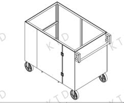 China ADM Garbage Collection Vehicle Trolley With Square Tube SUs 304 Material And 8