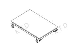 China 304 Stainless Steel Flatbed Trolley 300kg Capacity for sale