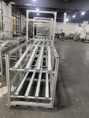 China Load-bearing Capacity 150 To 300kg Per Layer Standard Roller Conveyor Rack Shelf Featuring Aluminum Alloy Profiles Frame And Height Adjustability for sale