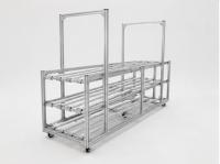 China Heavy Duty Roller Conveyor Racks with 500 kg Load Capacity and Aluminum Alloy Frame for Smooth Material Handling for sale