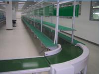 China Customized Industrial PVC Belt Conveyor Assembly Line Worktable | Modular ESD Anti-Static Conveyor System with Double-Side Workbench & Overhead Lighting for Electronics Packaging and Testing for sale