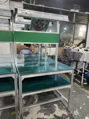 China Workbench With Fan Guard Panel And Double-layer Anti-static Aluminum Profile Assembly. Special Workbench For Heat Dissipation In High-temperature Workshops. for sale