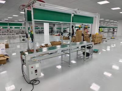 China Assembly Line Belt Conveyor Designed with Integrated Lighting Frame and Independent Control Unit for Electronics Assembly and Packaging for sale