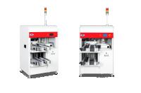 China Automatic PCB Magazine Loader with PLC Control System Adjustable Conveyor Width and SMEMA Communication for sale