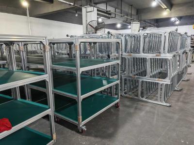 China Modular Aluminum Profile ESD Workbench with Adjustable Feet and Anti-Static Tabletop for Clean Rooms for sale