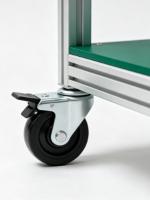 China 2‑Tier Aluminum Profile ESD Anti‑Static Material Trolley For SMT Electronics Workshop for sale
