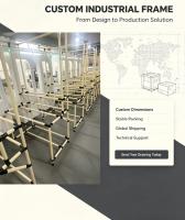 China Custom Lean Pipe Machine Safety Guard Frame, Modular Plastic Coated Steel Pipe Industrial Protective Frame for sale