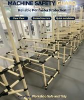 China Custom Lean Pipe Machine Safety Guard Frame, Modular Plastic Coated Steel Pipe Industrial Protective Frame for sale
