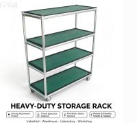 China Aluminum Profile ESD Trolley 3‑Tier Anti‑Static Material Handling Cart For Electronics Workshop for sale