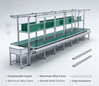 China ESD Anti-Static Belt Conveyor Assembly Line with Aluminum Frame for Electronic Workshop for sale