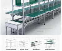 China ESD Anti-Static Belt Conveyor Assembly Line with Aluminum Frame for Electronic Workshop for sale
