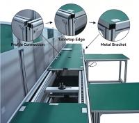 China Anti-Static Belt Conveyor Assembly Line with ESD Workstations | Custom Aluminum Profile Production Line for Electronics Assembly for sale