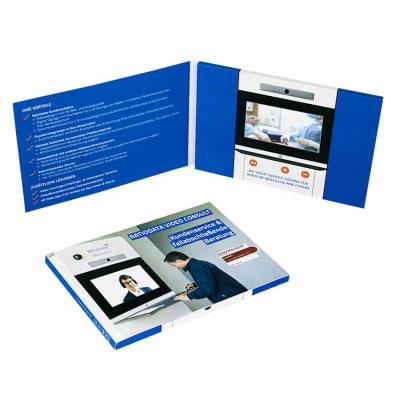 China 10 inch LCD video brochure promotion, custom print direct mail video player for advertising for sale