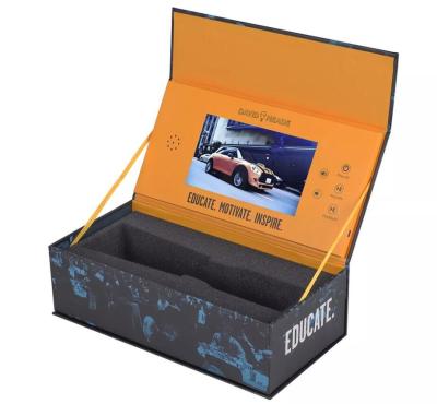 China LCD Advertising video box, customized print 7 inch LCD video display gift box with customized EVA inlay for sale