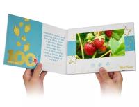 China magnet switch control display video brochure 7 inch greeting video booklet for sale